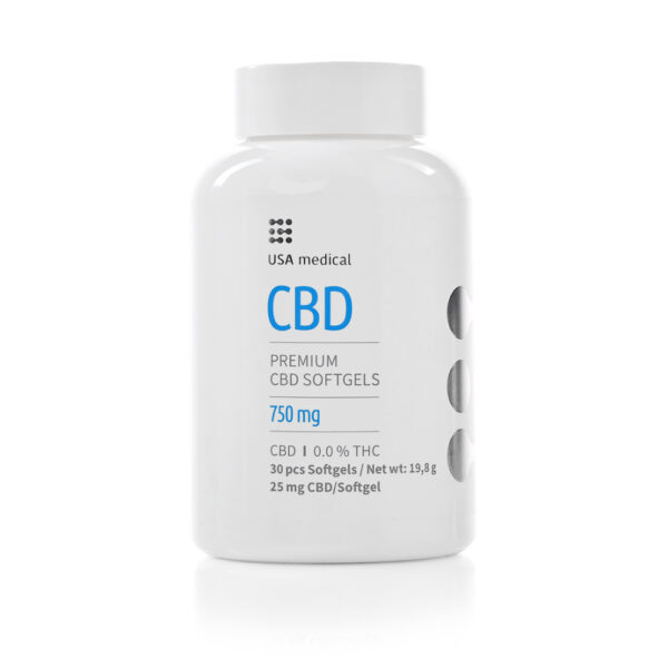 CBD Capsules - 25 mg | 30 capsules - USA Medical