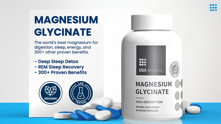 Magnesium Glycinate | 60 count - USA Medical